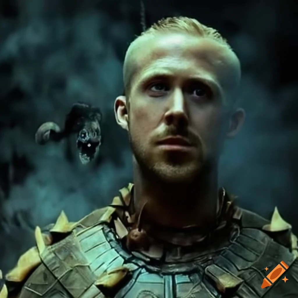 Ryan gosling as a black spiked turtleman