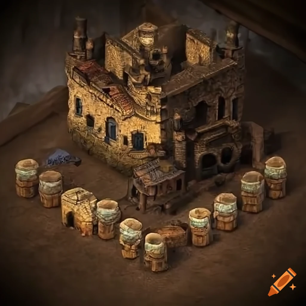 Simulation game with dwarves, mining, and building mechanics on Craiyon