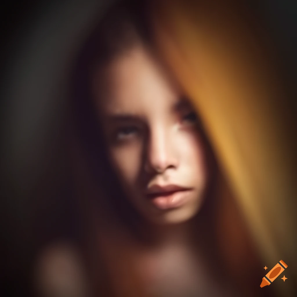 Artistic blurry portrait on Craiyon