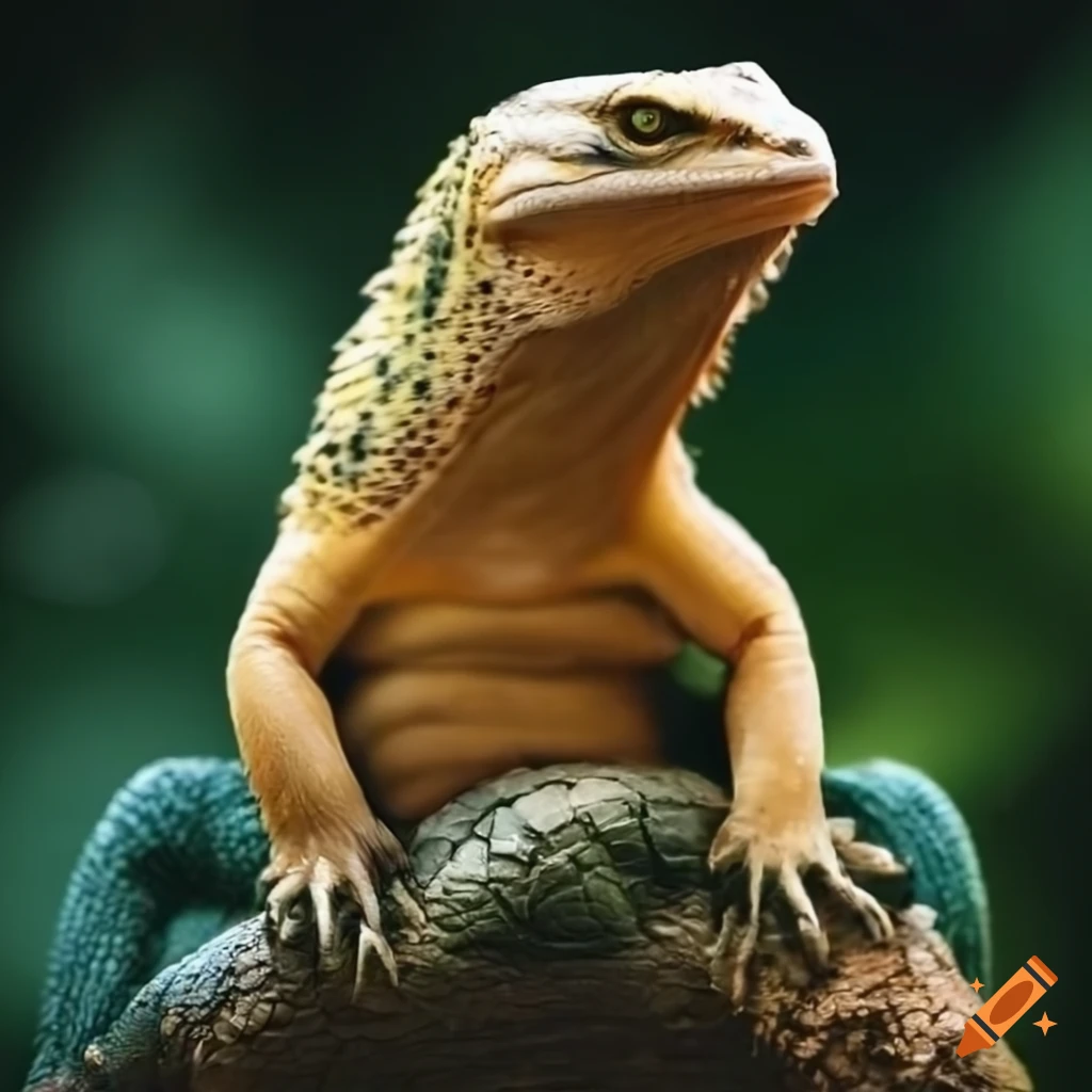 Lizard person in a manchester united shirt on Craiyon