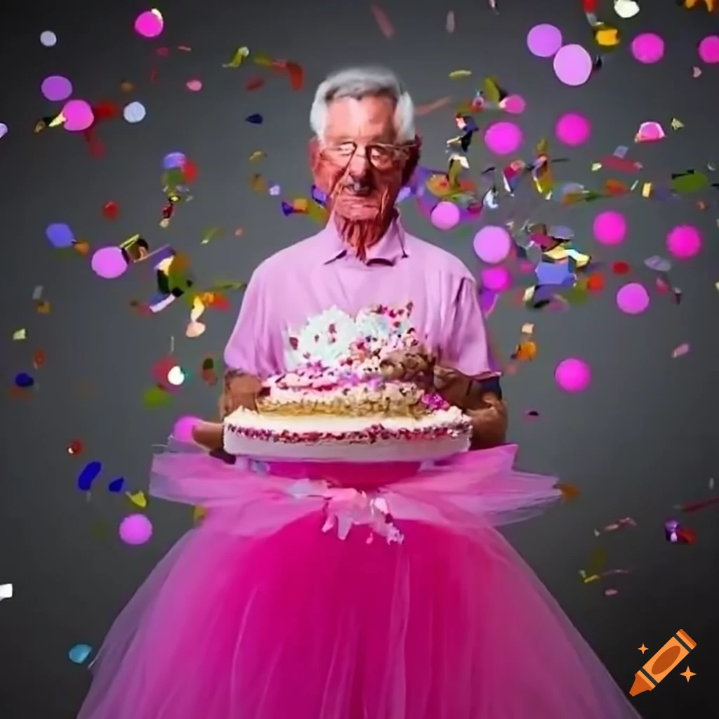 Humorous image of tommy tuberville in a pink tutu on Craiyon