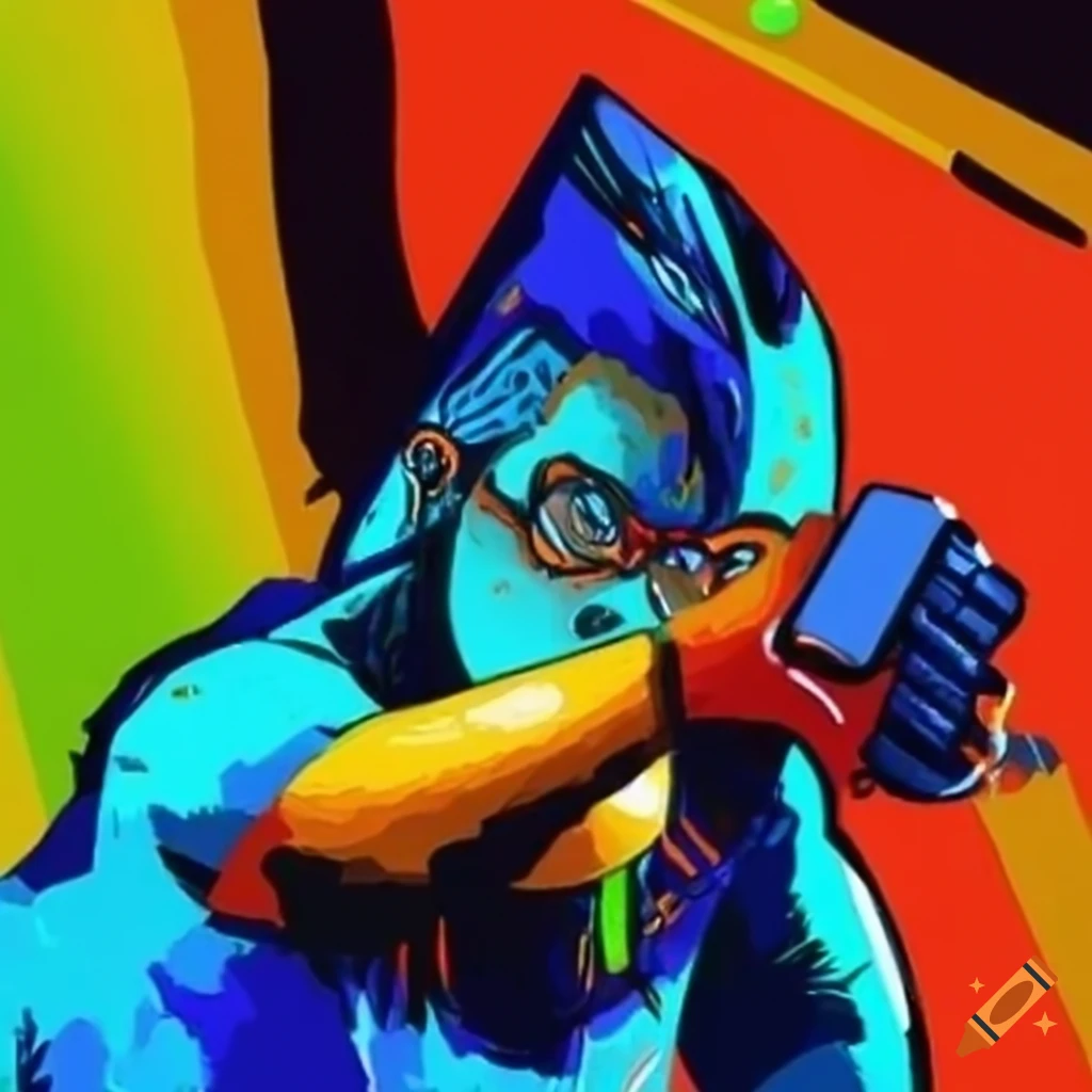 Iconic gaming history illustration