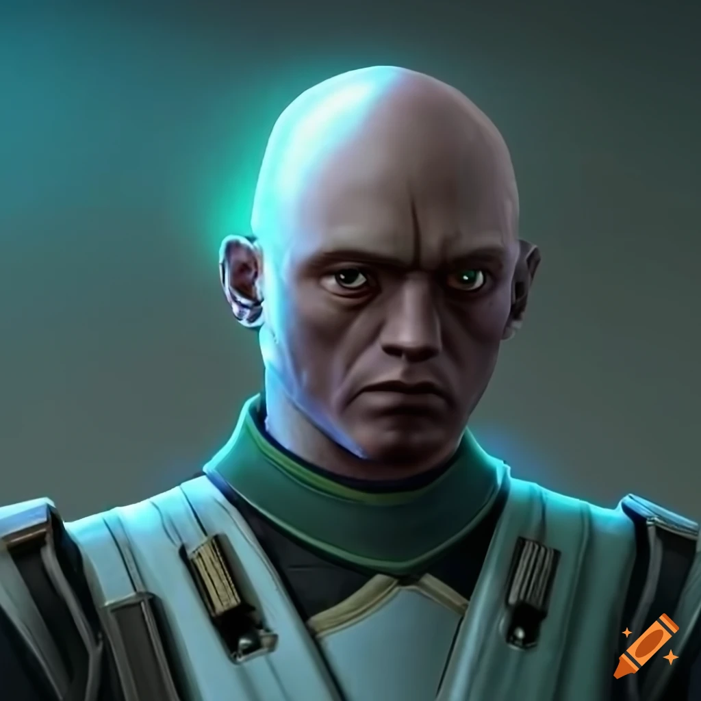 Hyoga fusion mace windu as blue templar knight with sword on Craiyon