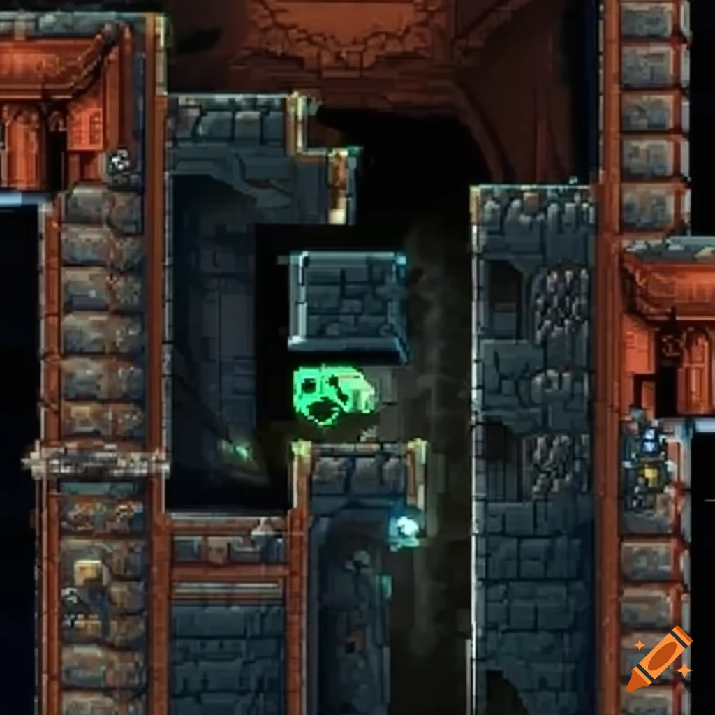 2D game tiles of rocky Crateria in Metroid Zero Mission on Craiyon