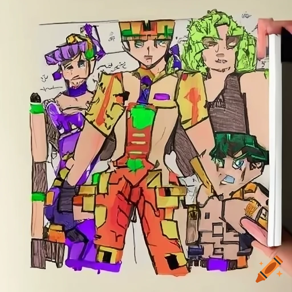 Image representing jojo-themed minecraft servers on Craiyon