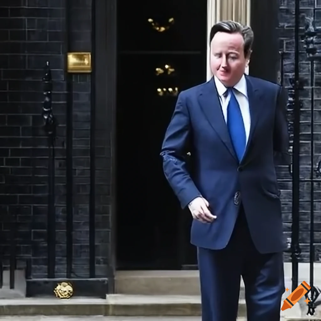 Satirical image of david cameron smoking a joint on Craiyon