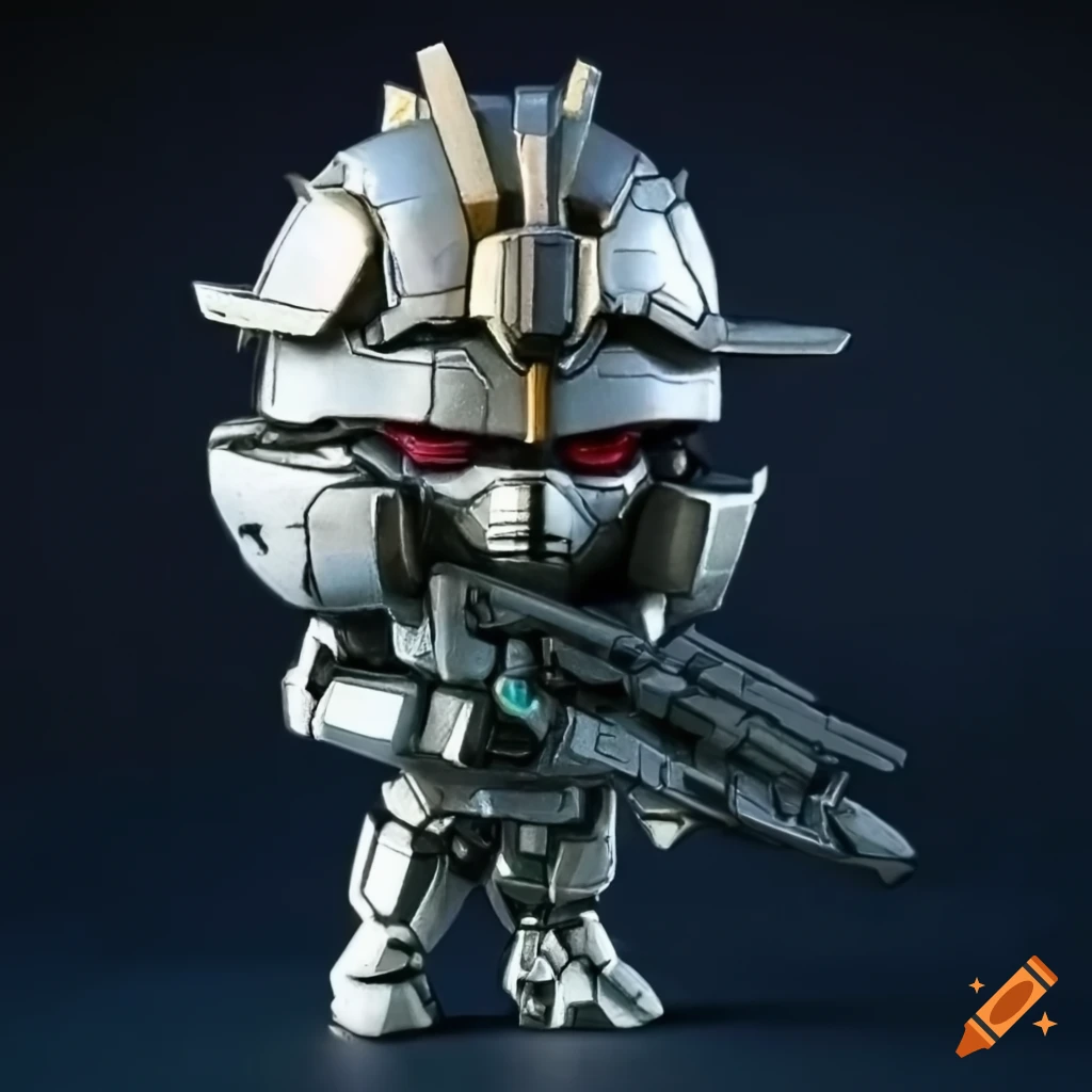 Chibi mech warrior character on Craiyon
