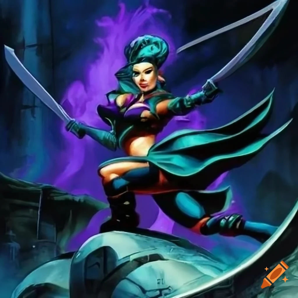 Artistic rendition of evil lyn from master of the universe