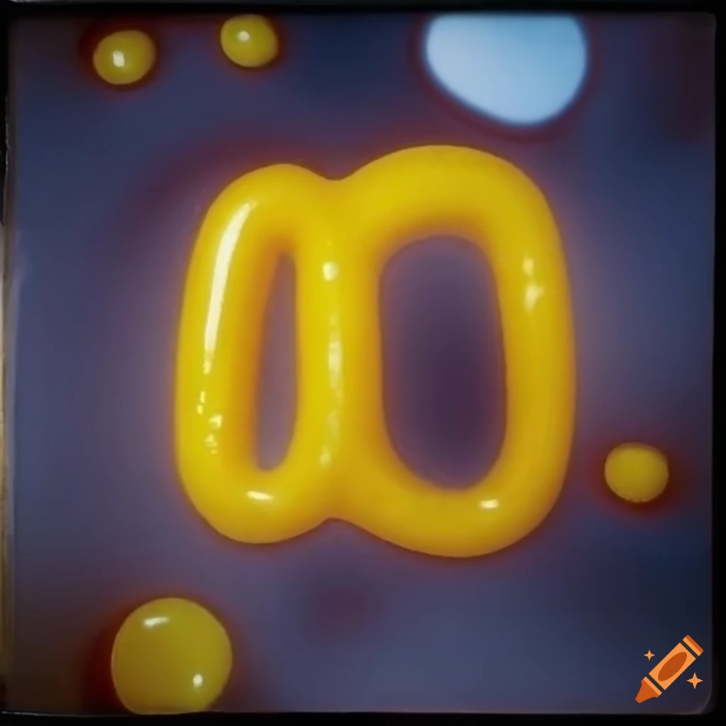 Dark yellow goo forming letters bfmc