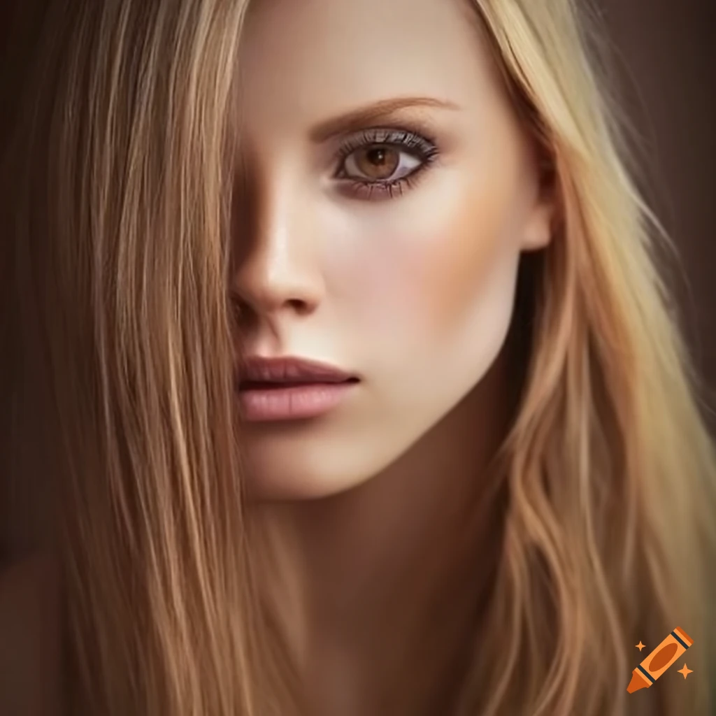 Realistic Portrait Of A Blond Woman With Brown Eyes On Craiyon