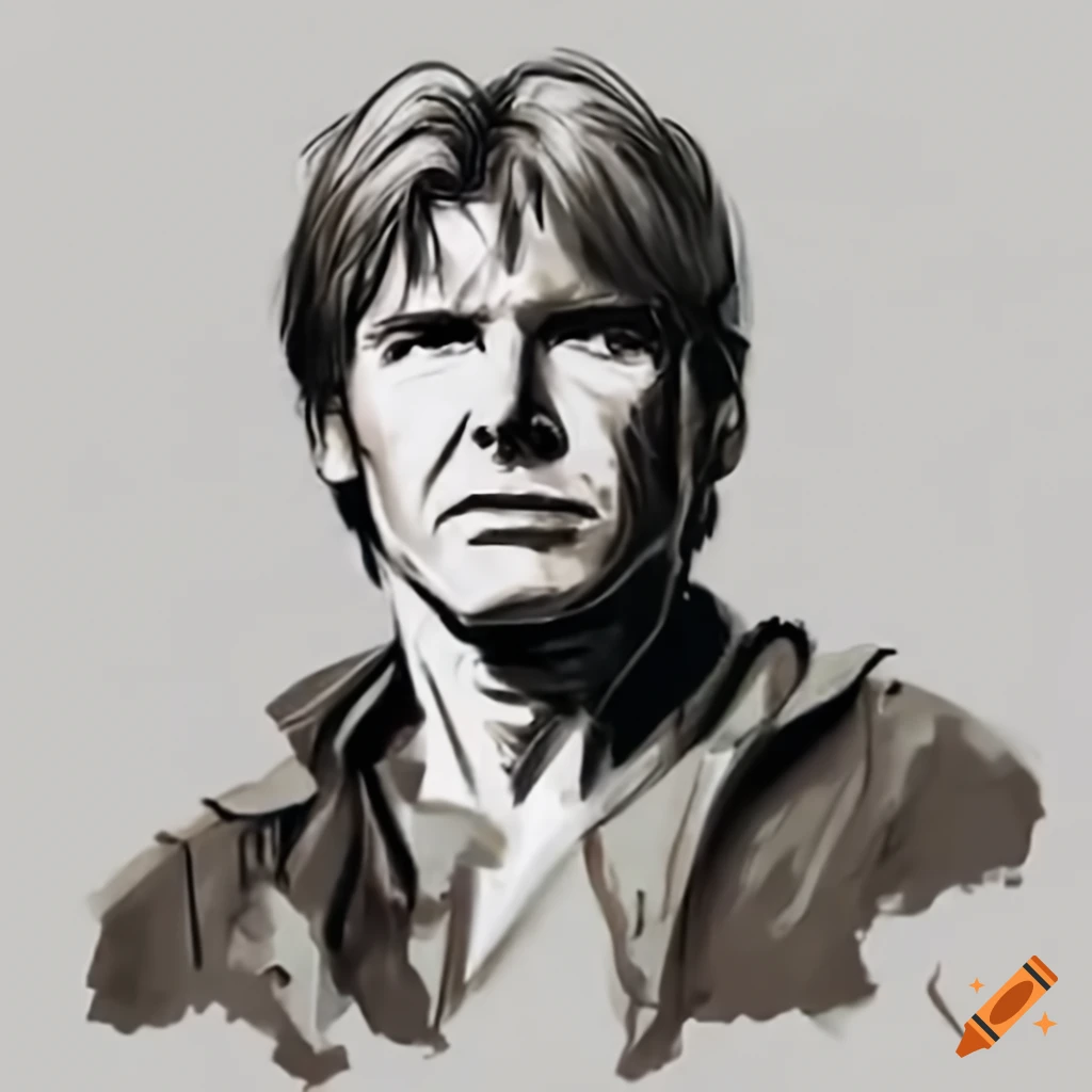 Han solo from star wars reading a script on Craiyon