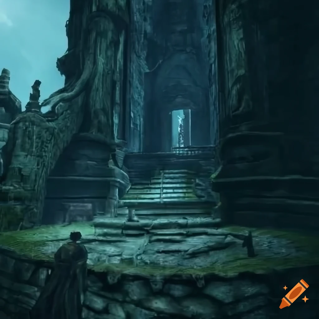 Image of firelink shrine from dark souls on Craiyon