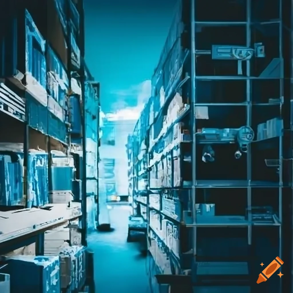 Illustration of managing inventory space on Craiyon