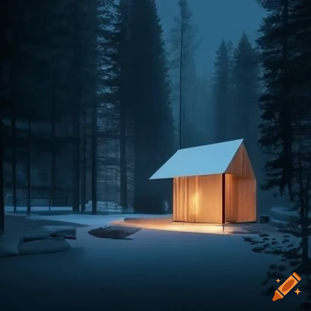 Sophisticated tower cabin architecture design on Craiyon