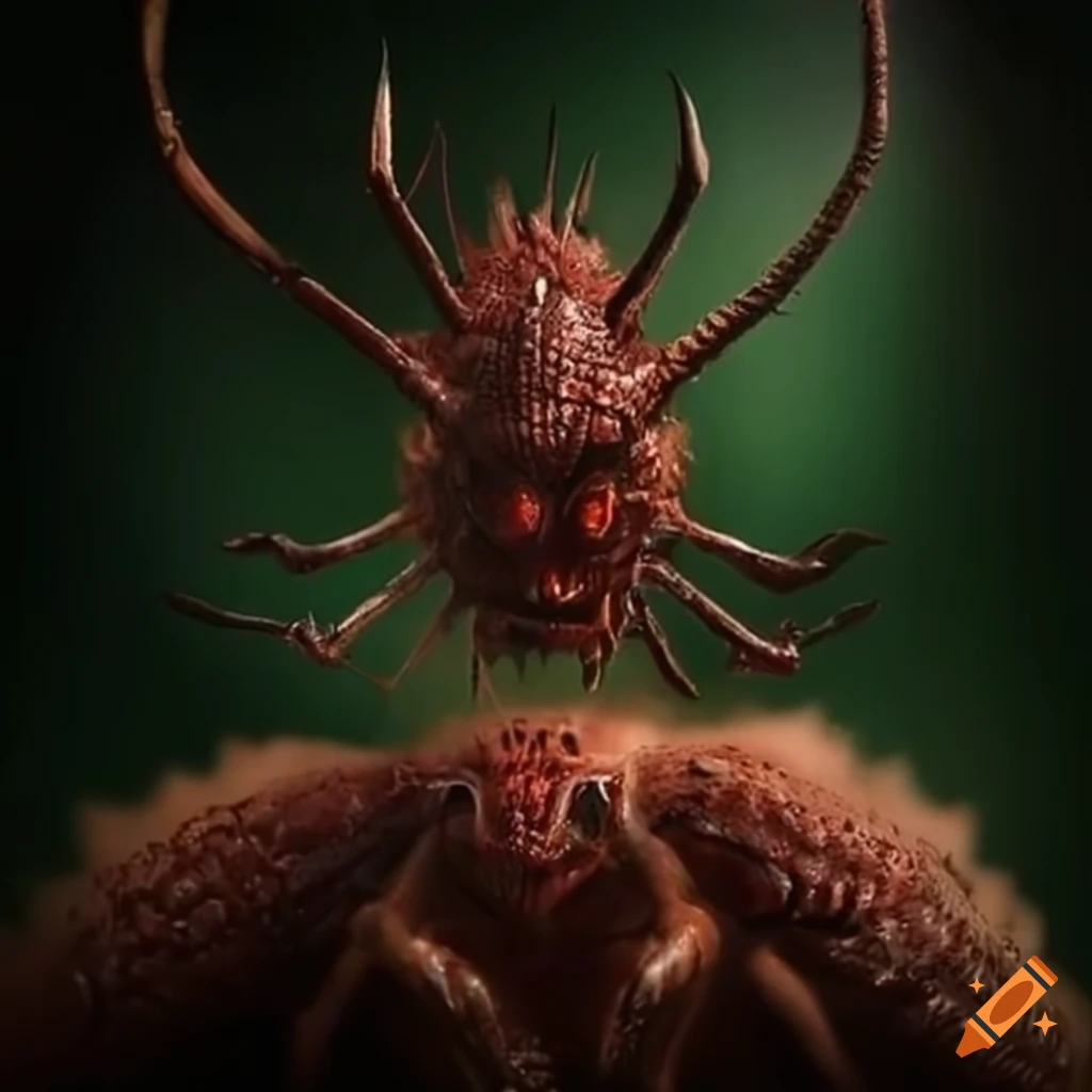 Sinister envy demon creature illustration on Craiyon