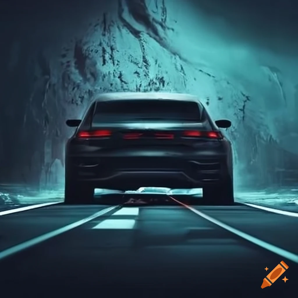 Road safety poster for luxury car drivers on Craiyon