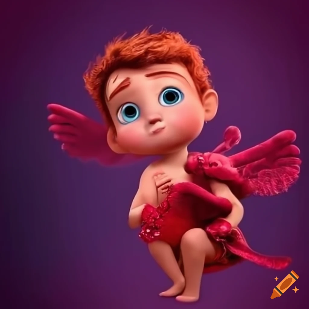 Cute pixar-style character representing love on Craiyon