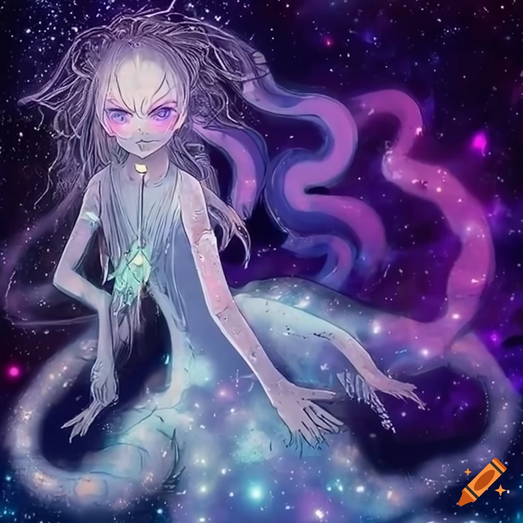 Magical human-like creature with a space theme on Craiyon