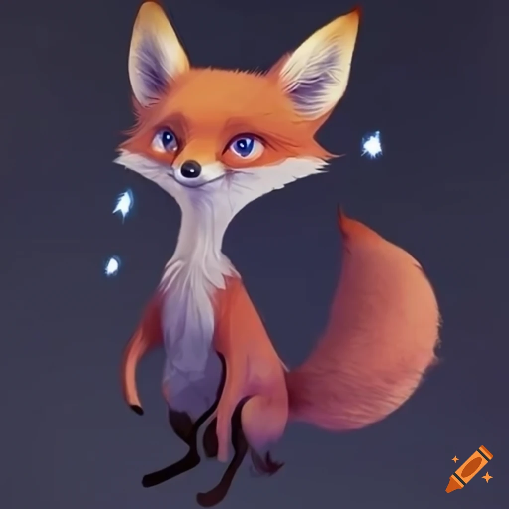 Digital art of a magical fox on Craiyon