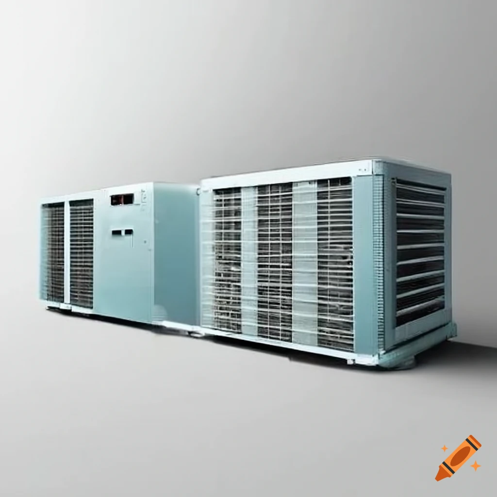 Horizontal view of old air conditioning units on Craiyon