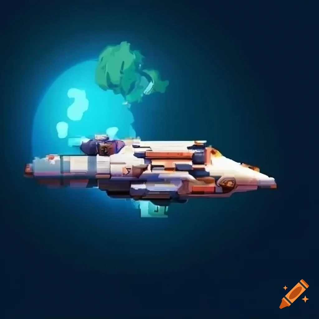 Spaceship sprite looking to the right