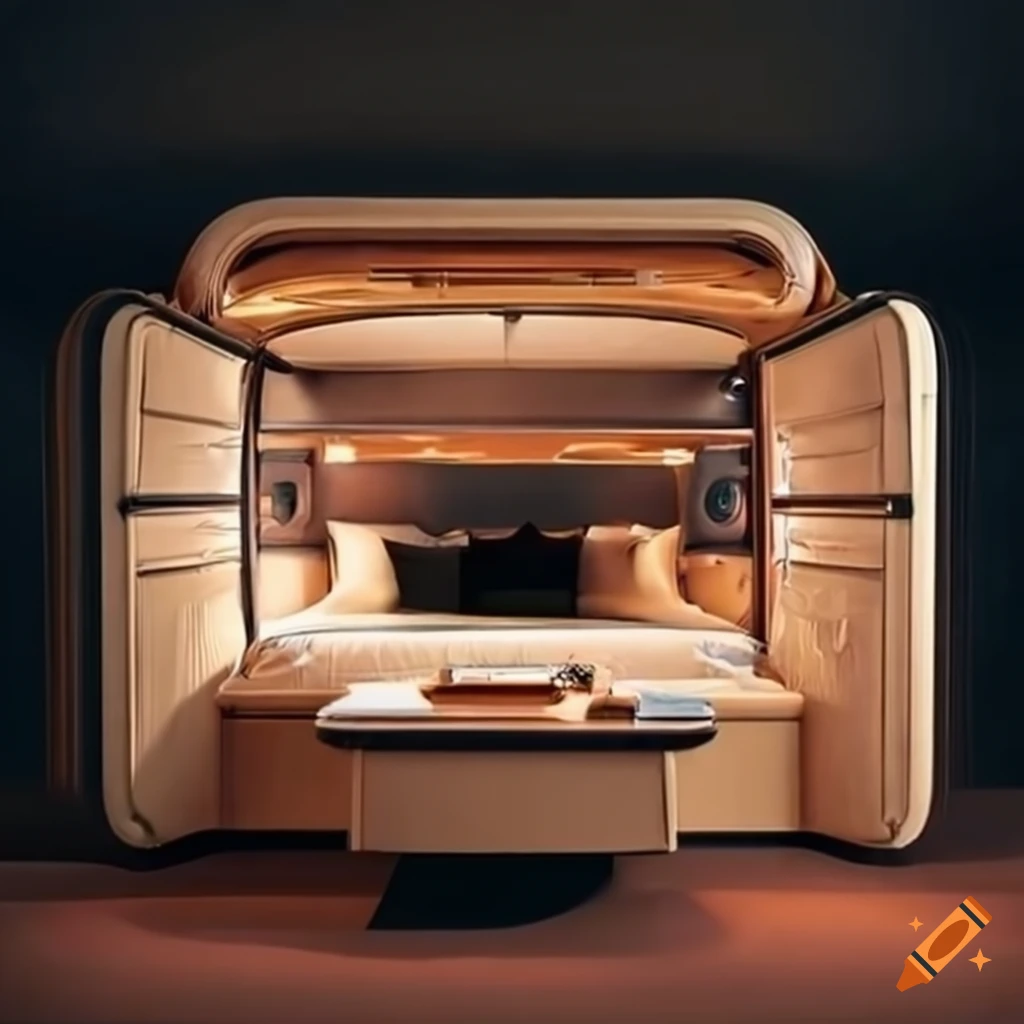 Front view of a luxurious caravan on Craiyon