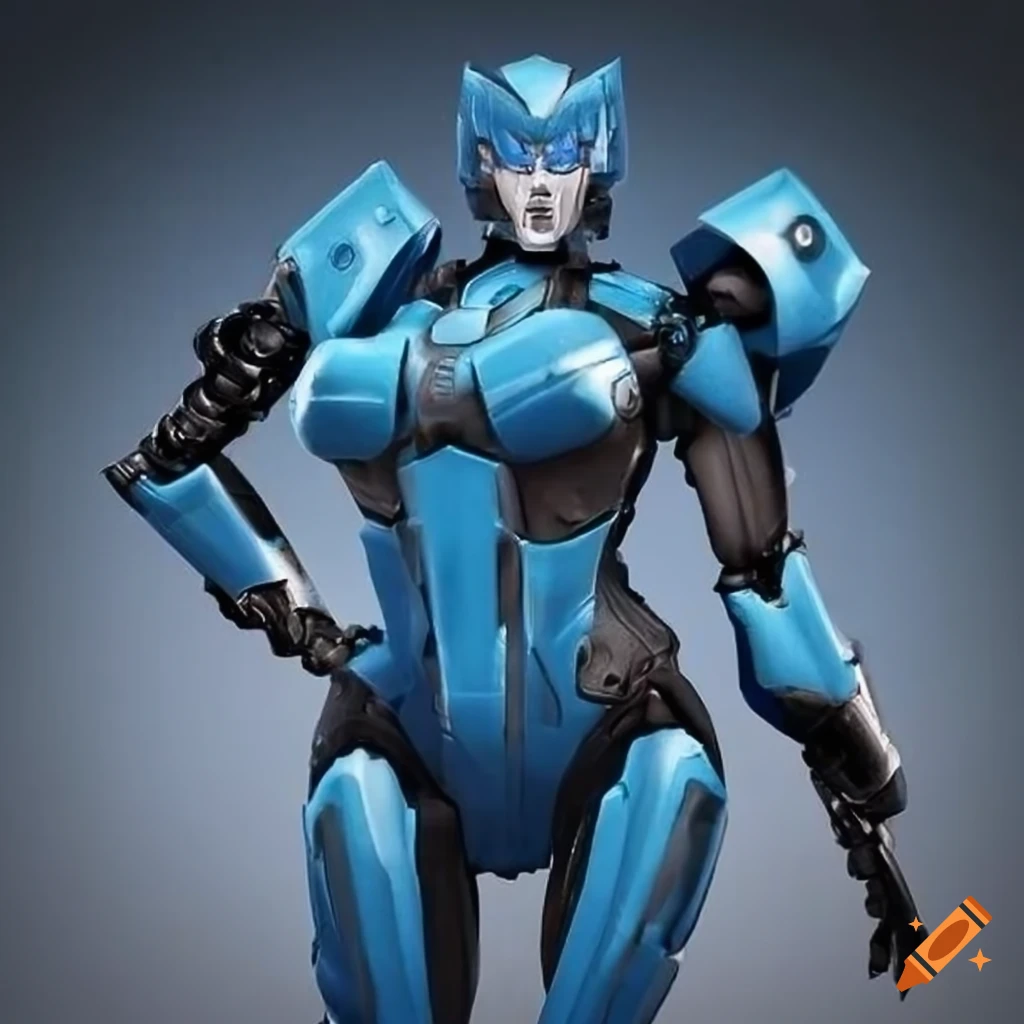 Realistic depiction of chromia from transformers on Craiyon