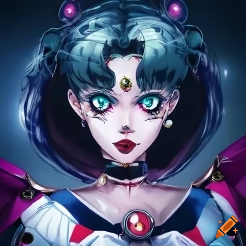 Image of a cyborg version of sailor moon on Craiyon