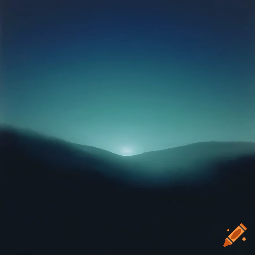 Liminal hills with trees in a realistic photo on Craiyon