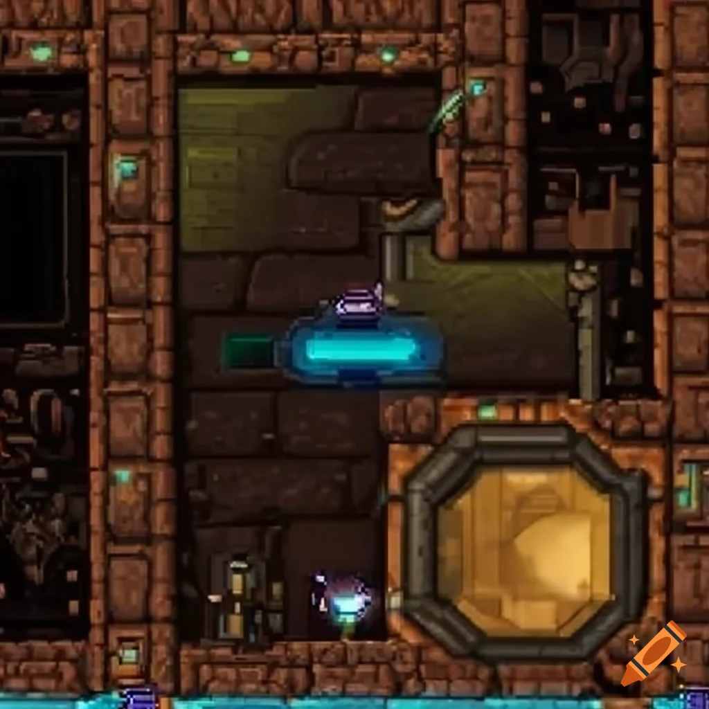 Shiny 2d tiles from metroid zero mission game