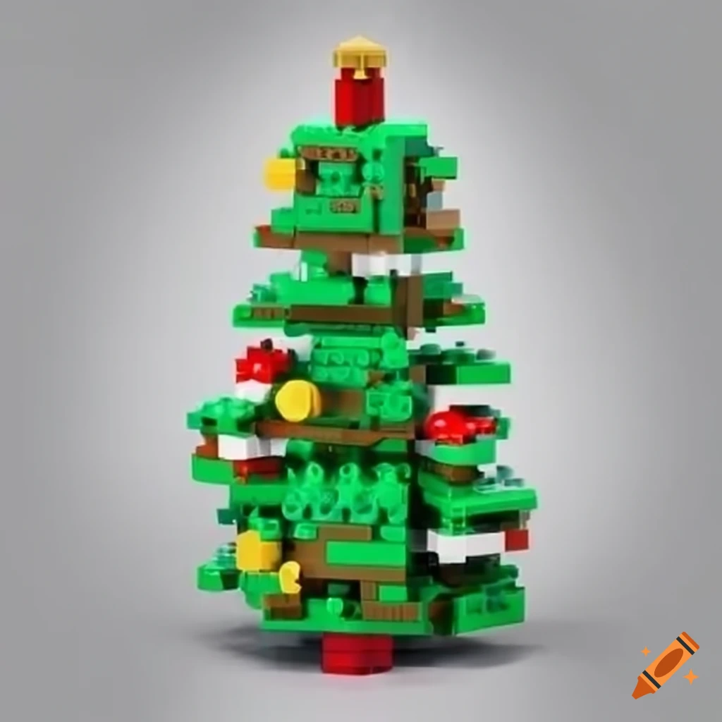 Realistic lego christmas tree