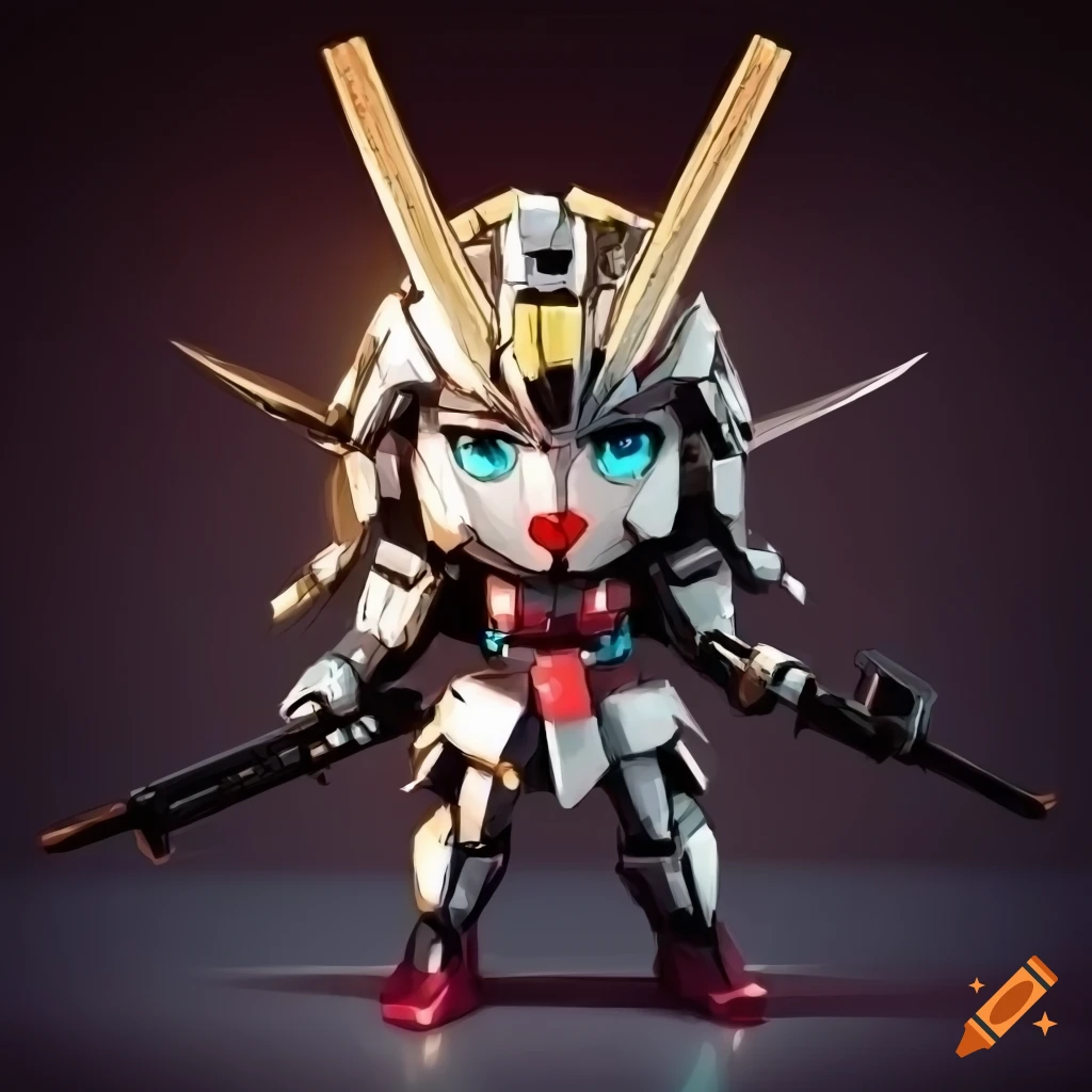 Chibi vocaloid character with bat wings and forked tail on Craiyon