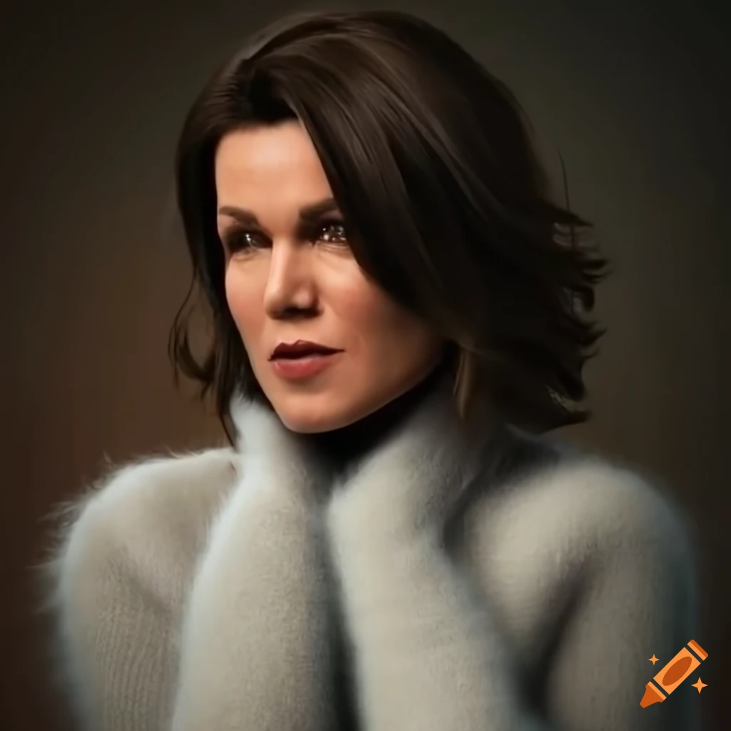 Portrait of a woman with distinct chiseled facial features under ...