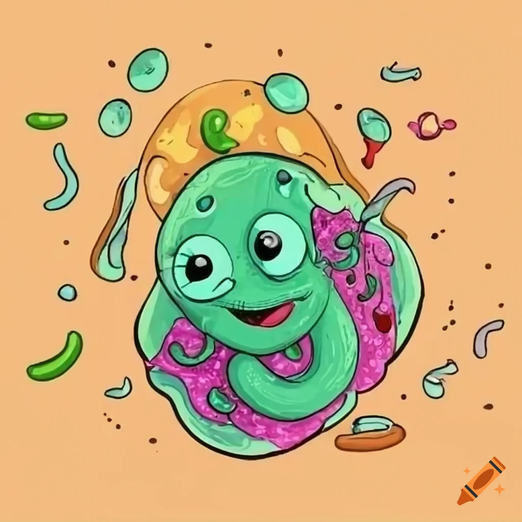 Advertisement of a cartoon worm sandwich on Craiyon