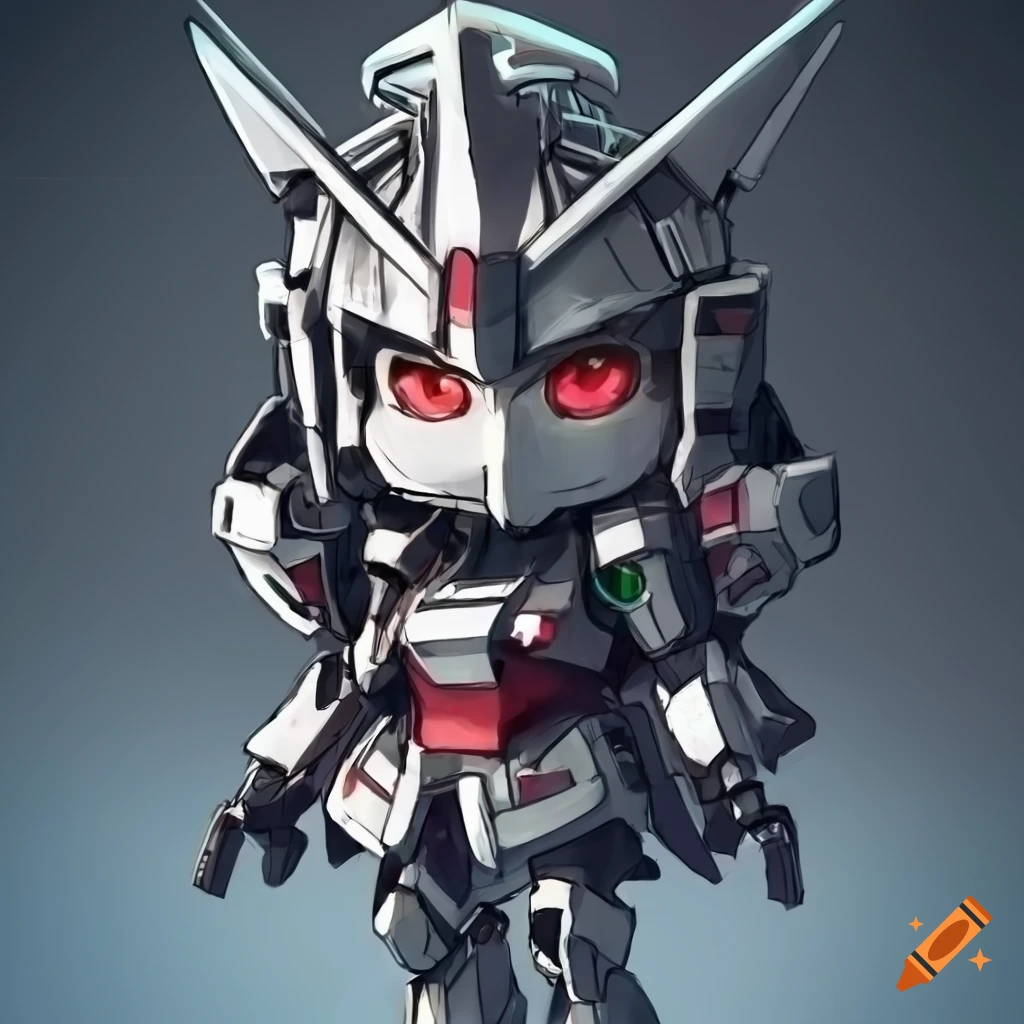 Chibi samurai robot with metallic armor on Craiyon