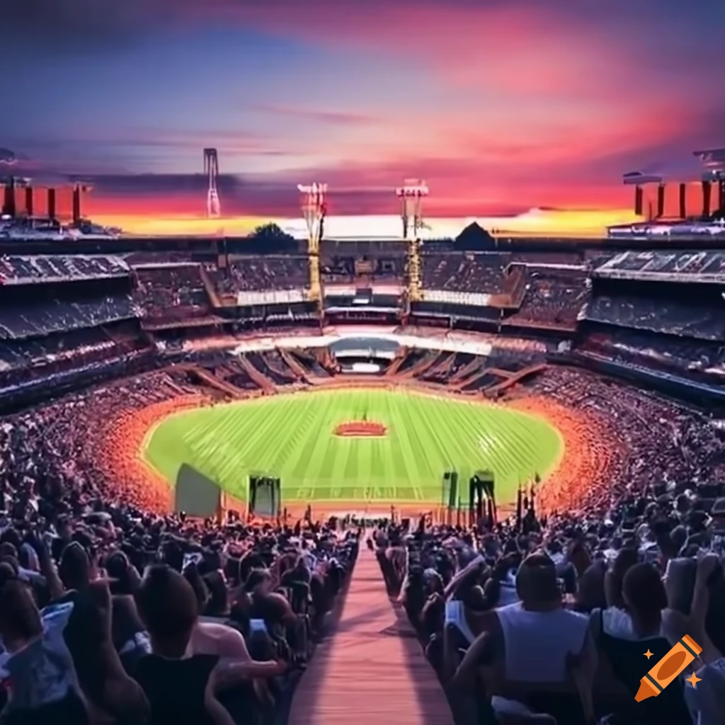 Baseball stadium nestled in the mountains on Craiyon
