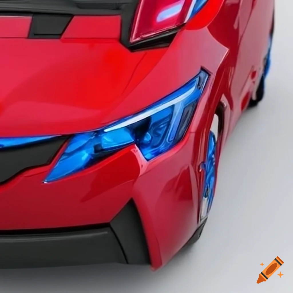 Red female autobot resembling a red prius on Craiyon
