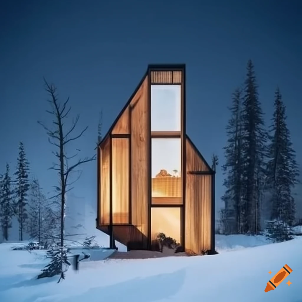 Sophisticated nordic minimalist cabin architecture on Craiyon