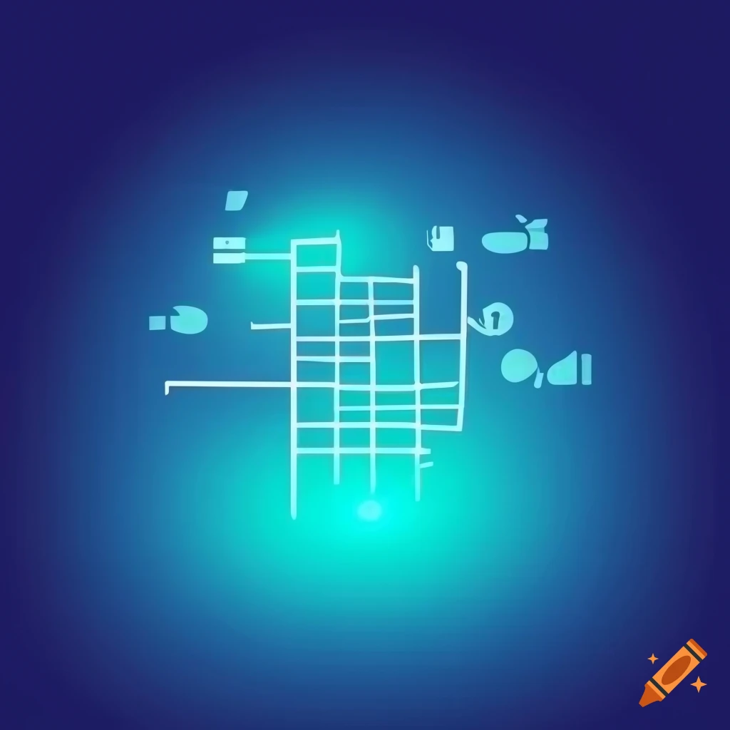 Network distribution icons or linear graphics on Craiyon