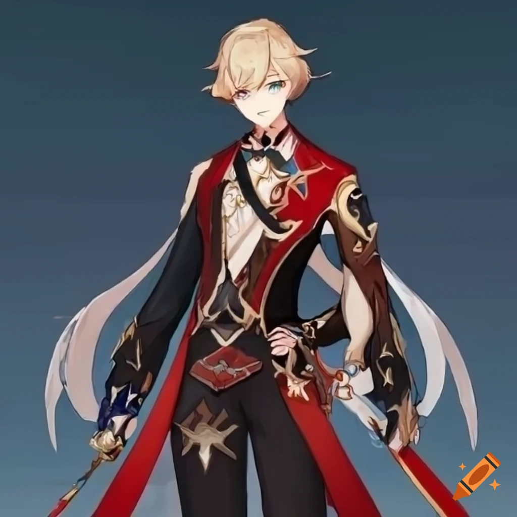 Detailed concept art of male clothing with italian-inspired design