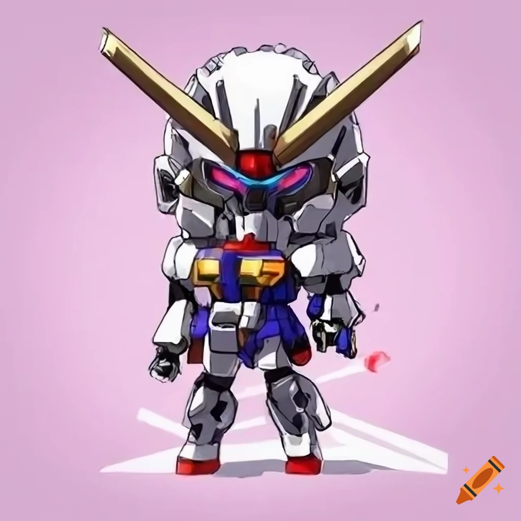 Chibi samurai robot with metallic armor on Craiyon