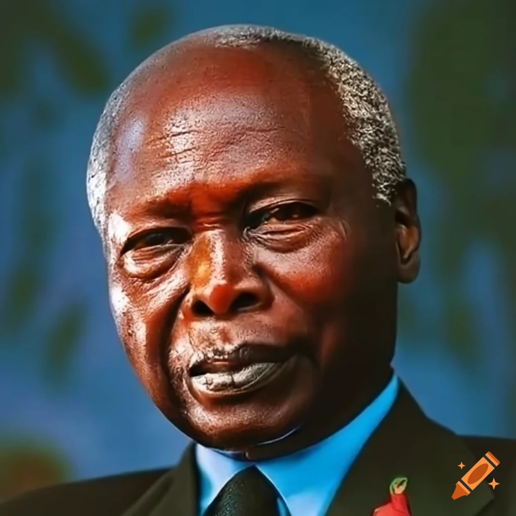 Portrait of daniel arap moi, kenyan politician