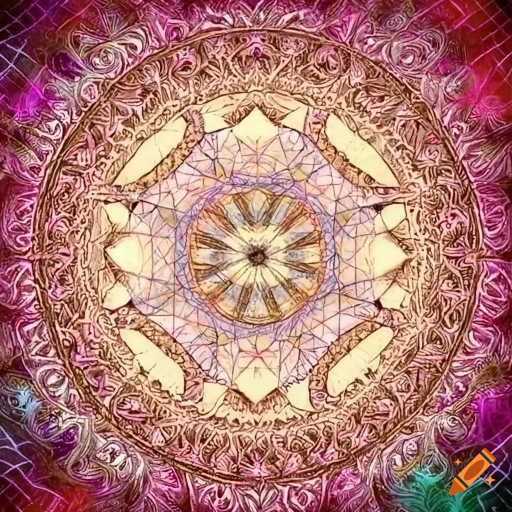 Mandala line art design on Craiyon
