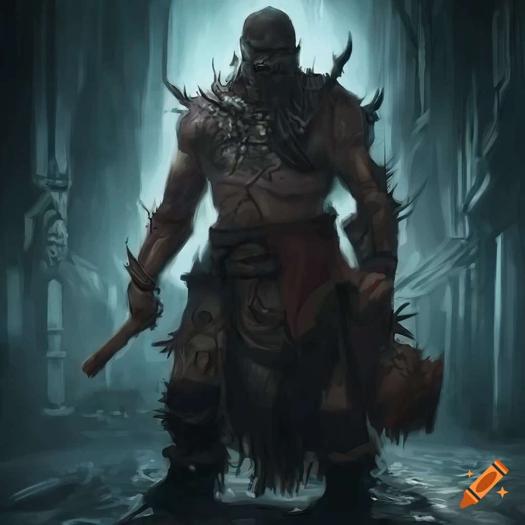 Skinny orc from lord of the rings in detailed painting on Craiyon