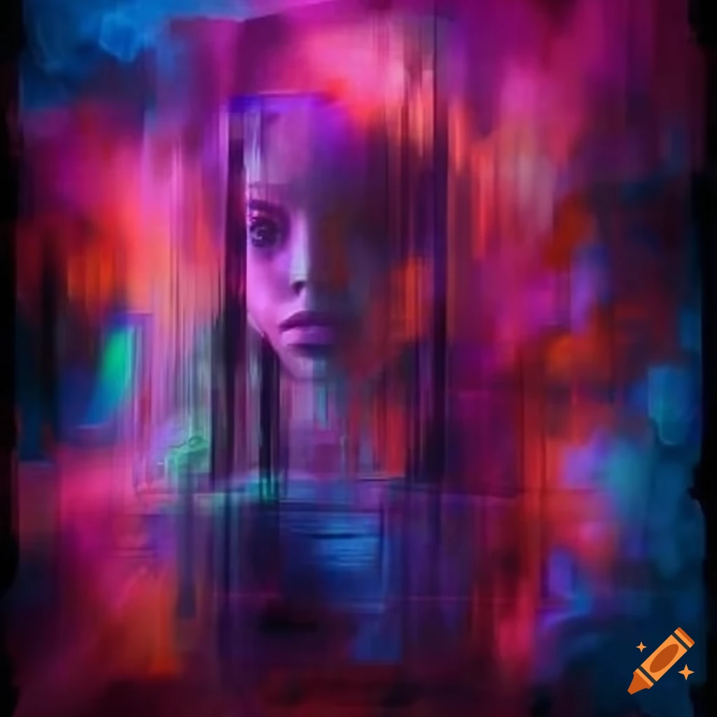 Abstract pixel art resonating on Craiyon