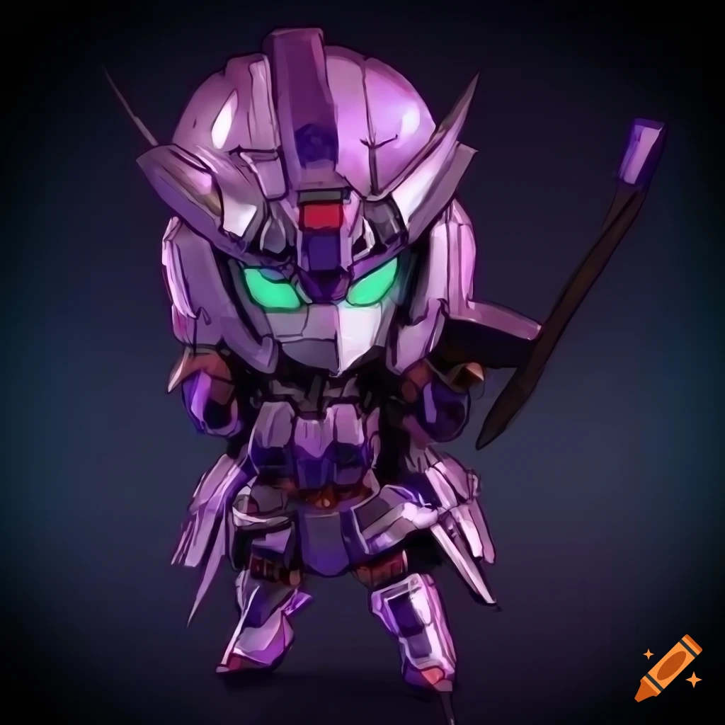 Chibi samurai robot with metallic armor on Craiyon
