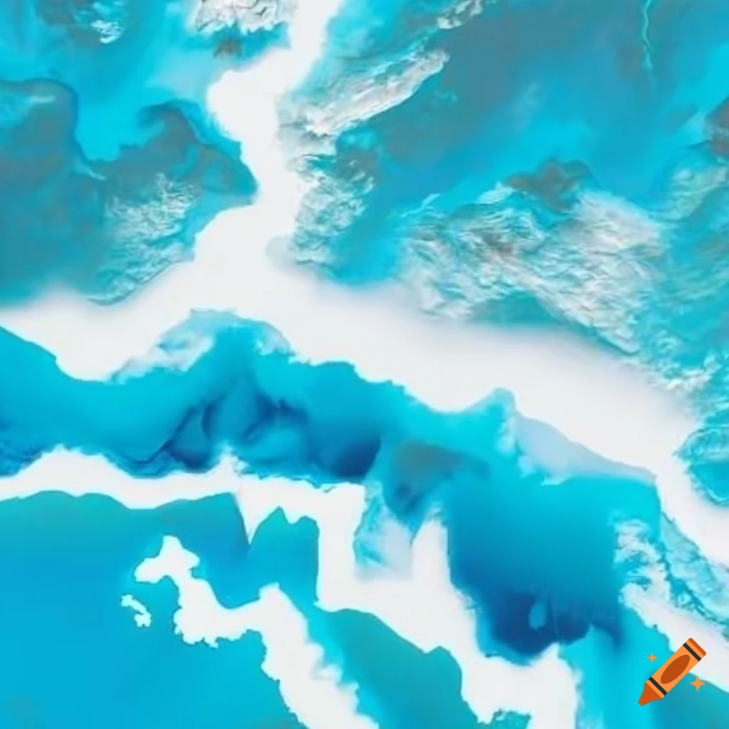 3d satellite map of a region with mountains and ocean