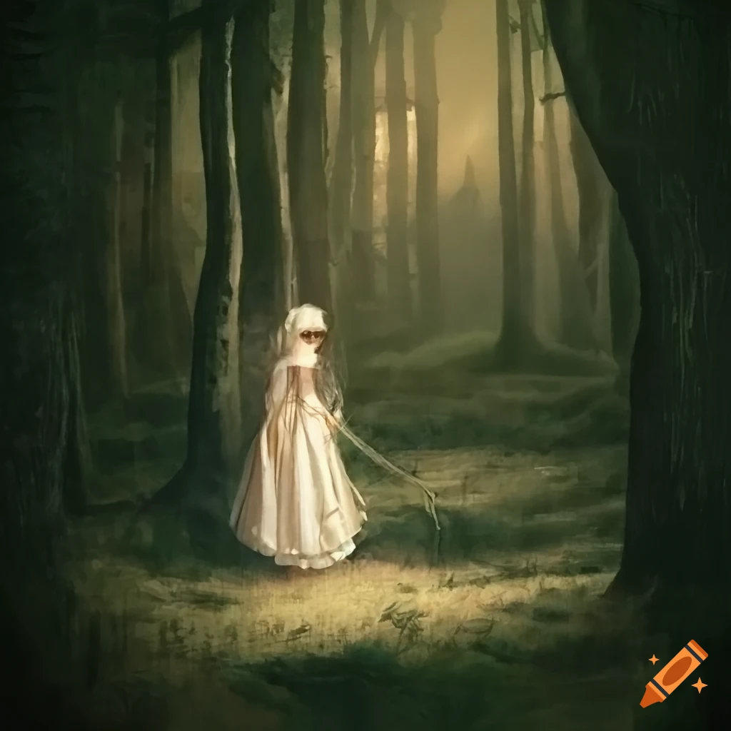 Lonely cabin in a vast forest from the 1800s on Craiyon