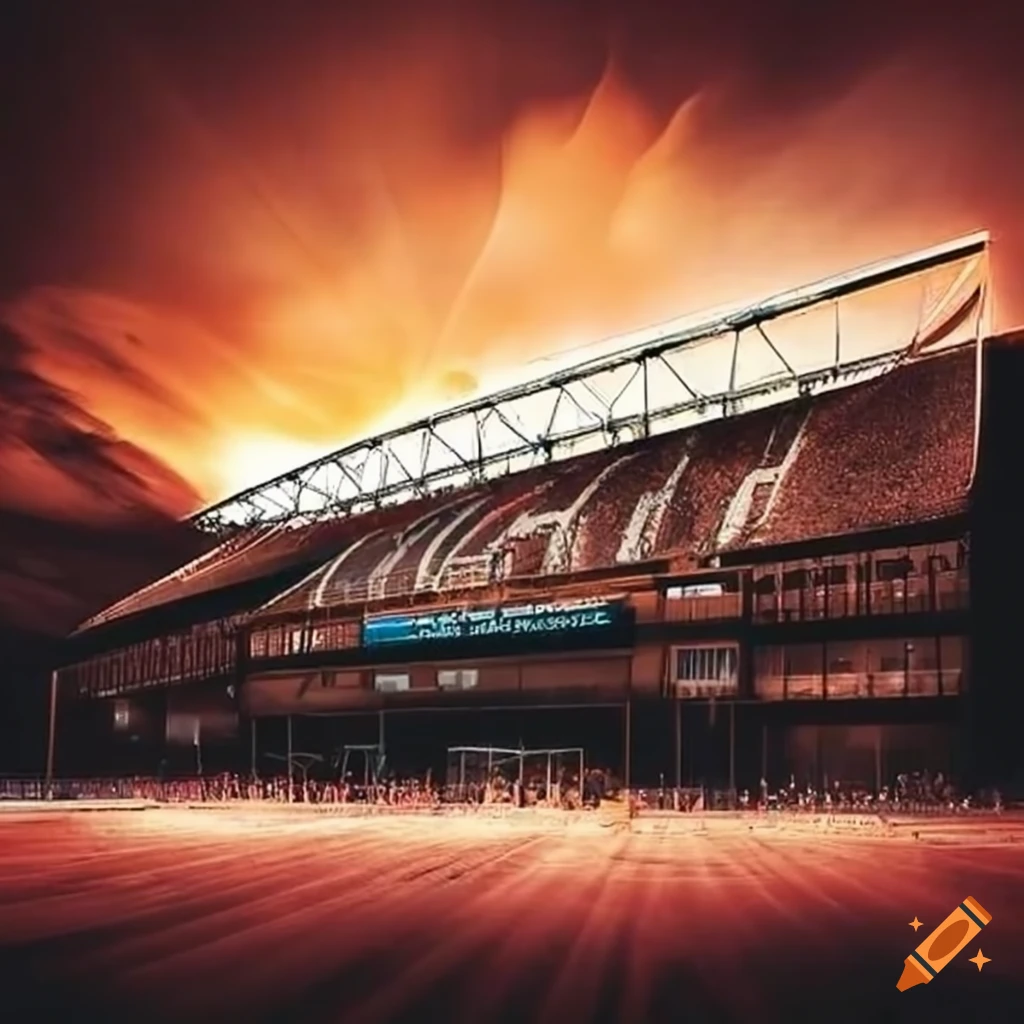 Anfield stadium with iconic towers seen from above, perfect for lock ...