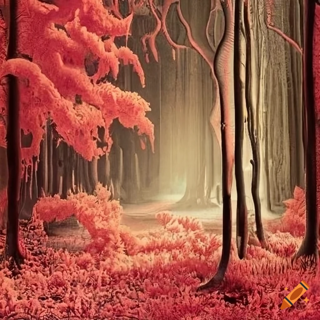 Infrared forest artwork by hans haeckel on Craiyon